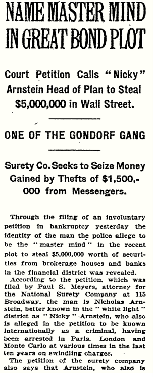 Between Stability and Chaos: Part Two (of 6)—Julius ‘Nicky” Arnstein ...